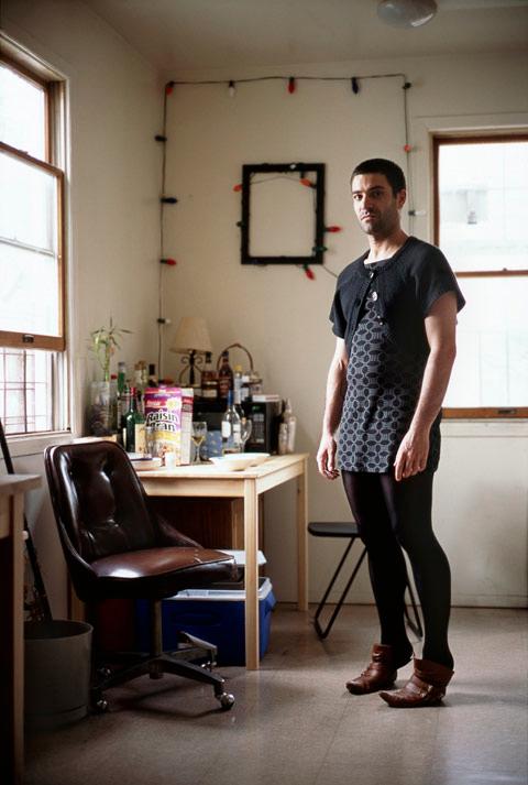Men Dressed In Their Girlfriends Clothes 9 Pics Pleated Jeans