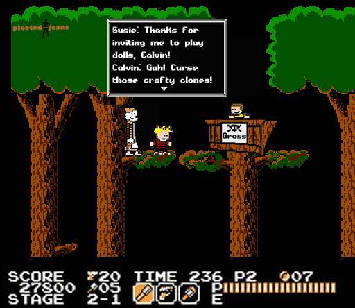 Calvin and Hobbes Nintendo Video Game