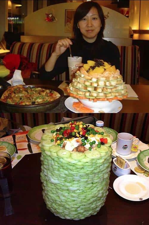 Chinese Buffet Phenomenon: Salad Towers | Pleated Jeans