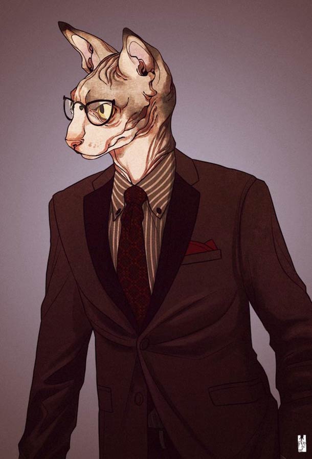 20 Awesome Illustrations of Humanized Animals