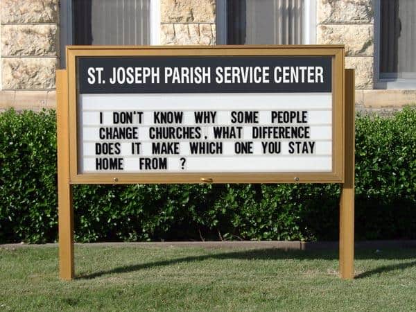 25 Funny Church Signs