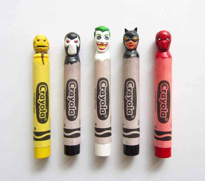 Pop Culture Characters Expertly Carved Into Crayola Crayons | Pleated Jeans