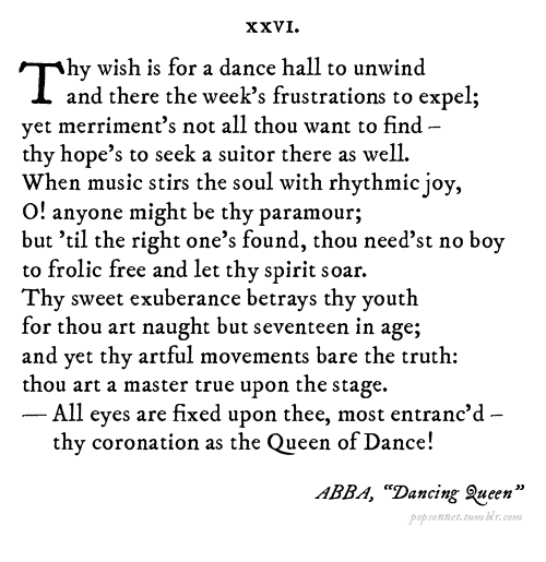 Pop Songs Rewritten as Sonnets (14 Pics)