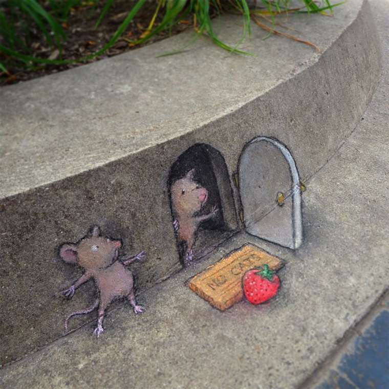 The Latest Chalk Street Art From David Zinn