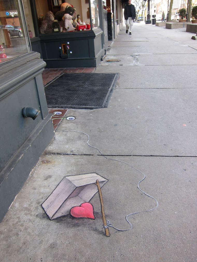 The Latest Chalk Street Art From David Zinn